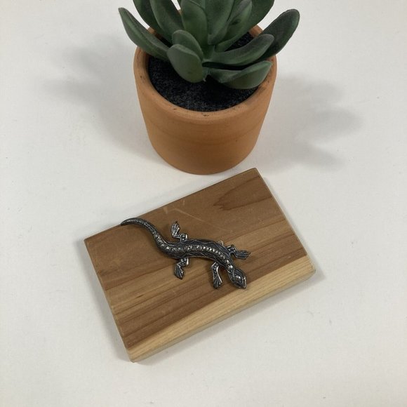 Unbranded | Jewelry | Vintage Womens Silver Tone 2 Inch Lizard Brooch ...